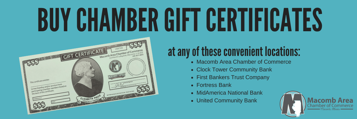 Chamber Gift Certificates - Macomb Area Chamber of Commerce